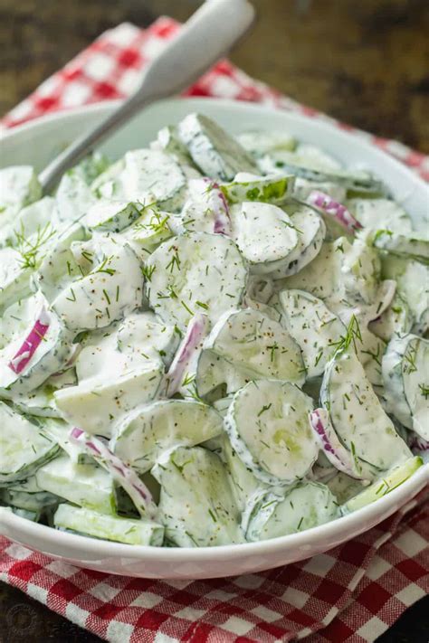 Creamy Cucumber Salad Recipe VIDEO NatashasKitchen