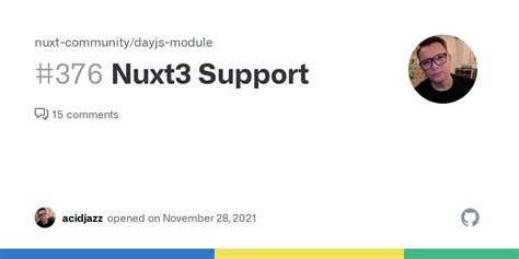 Nuxt3 Support Issue 376 Nuxt Community Dayjs Module GitHub