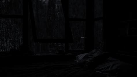 Rain Sounds On Open Window For Sleeping Black Screen Calming Rain