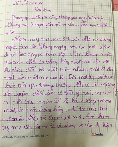 Viết 1 bài văn tả người thân trong gia đình em tả mẹ trên 15 dòng nha