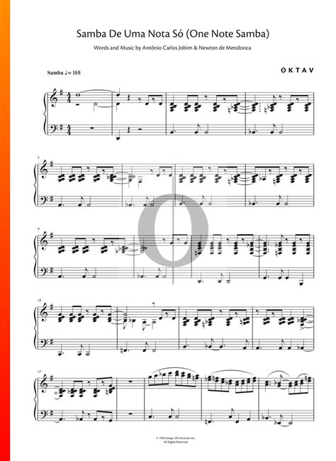 Samba De Uma Nota Só One Note Samba Antonio Carlos Jobim