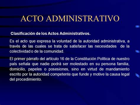 Qué es el acto administrativo y cómo se clasifican Hacienda Paraíso