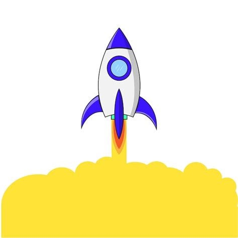 Icono de cohete vectorial nave cohete en un estilo plano ilustración