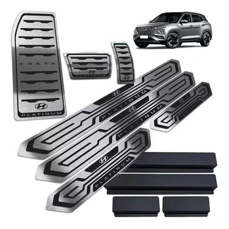 Soleiras E Pedaleiras Inox Escovado Creta Platinum Vinil