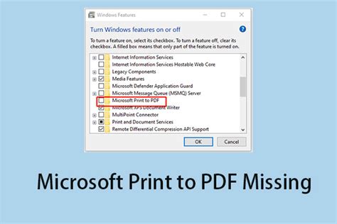 5 ways fix microsoft print to pdf missing on windows 11 10 minitool microsoft print to pdf