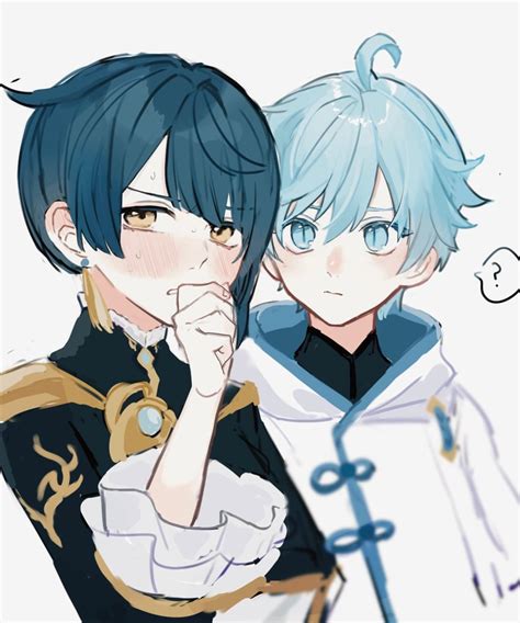 Chongyun And Xingqiu Genshin Impact Drawn By Hnnoo Danbooru