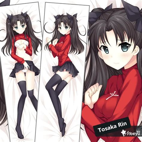 Japanese Anime Fate Stay Night Tosaka Rin Sexy Hugging Body Pillow Case Cover Long Adult Otaku