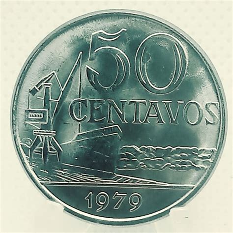 Contagem Numismática Moeda 50 Centavos 1979 Flor De Cunho