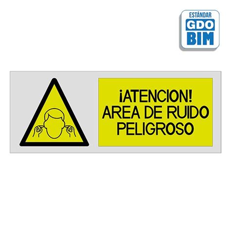 Objetos BIM Señal o señalización en BIM de Atención área ruido