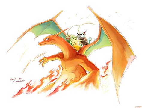 Pikachu Charizard Bulbasaur Squirtle And Squirtle Squad Pokemon