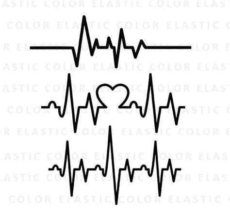 Heartbeat Line Svg Files Ecg Ekg Cut Files Healthcare