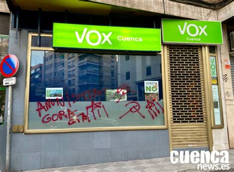 Vandalismo en la sede de Vox en Cuenca amnistía separatismo y apoyo a