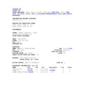 Fillable Online Revenue Louisiana IRSTEST 8 LATEST 6 FORMS REQUIRED