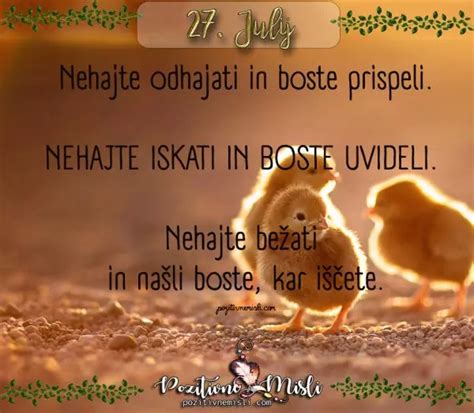 Julij Lepih Misli Za Vsak Dan