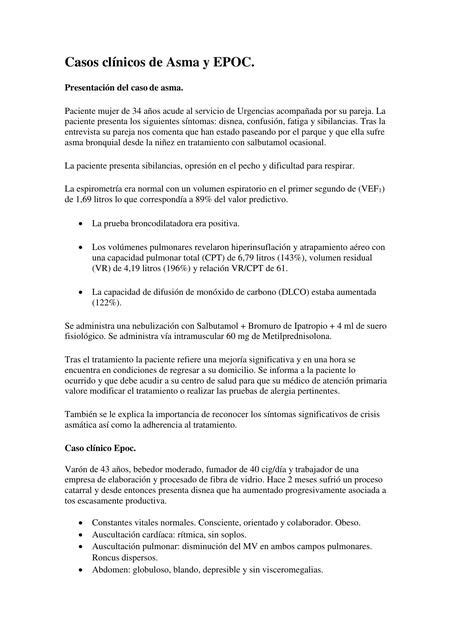 Casos clínicos de Asma y EPOC Ruth Esther Nuñez Maldonado uDocz