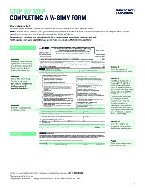 Fillable Online COMPLETING A W 8IMY FORM Fax Email Print PdfFiller