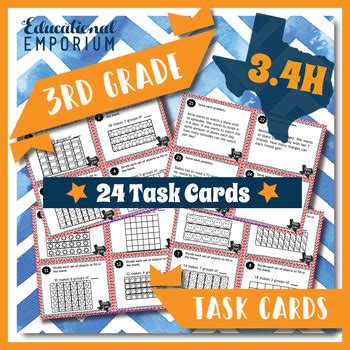 TEKS 3 4H Task Cards Dividing Into Equal Groups By Educational Emporium