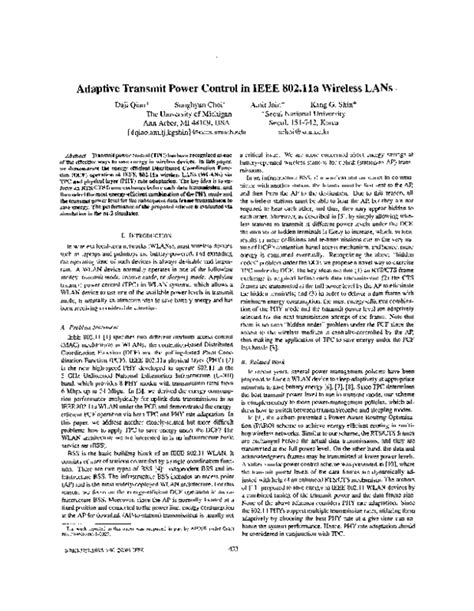 pdf adaptive transmit power control in ieee 802 11a wireless lans amit jain