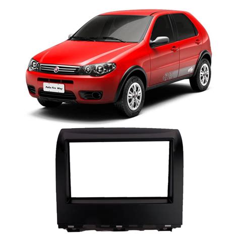 Moldura Painel Fiat Palio Fire Way 2014 a 2019 Rádio dvd 1 Din 2 Din