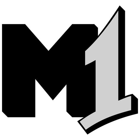 M1 Logo Black And White Brands Logos