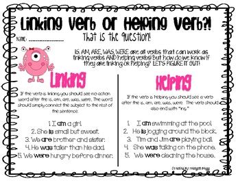 Linking Verbs Versus Helping Verbs
