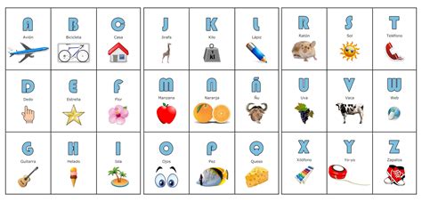 Printable Spanish Alphabet Cards Alphabet Spanish Printable Cards
