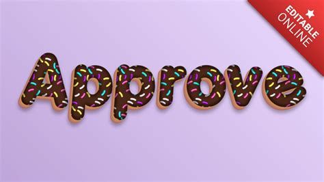 Approve Chocolate Donut Text Effect Generator