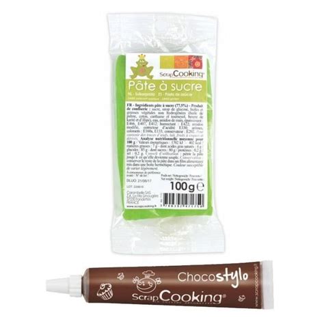 Stylo chocolat Pâte à sucre vert prairie 100 g Cdiscount Au quotidien