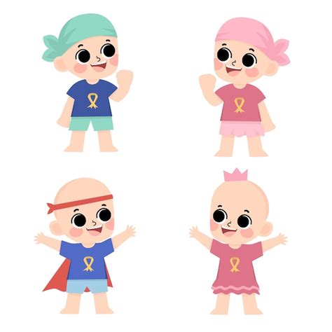 Ilustración de cáncer de niños Vector Premium