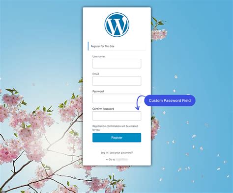 Add Custom Password Fields On The Registration Form