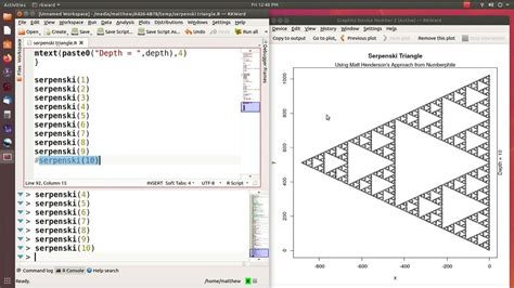 using r serpenski s triangle from numberphile s video youtube