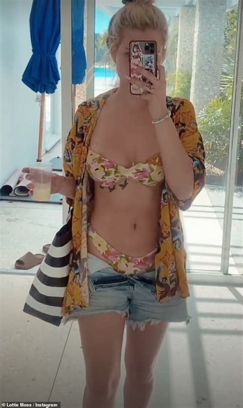 Lottie Moss Sizzles In A Floral Bandeau Bikini In LA Daily Mail Online