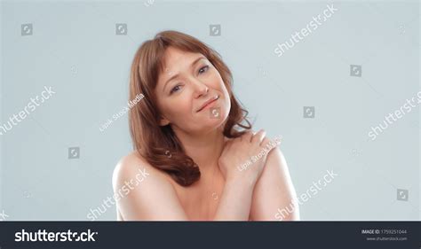 Sexy Mature Woman Naked Shoulders Looks Stock Photo 1759251044