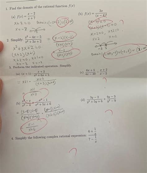 Solved Find The Domain Of The Rational Function F X A Chegg