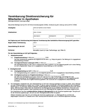 Ausf Llbar Online Bav Infothek Ba Formular Fax Email Drucken