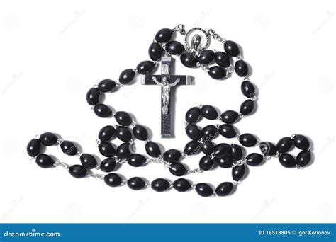 Rosario Católico Con Crucifijo Imagen de archivo Imagen de