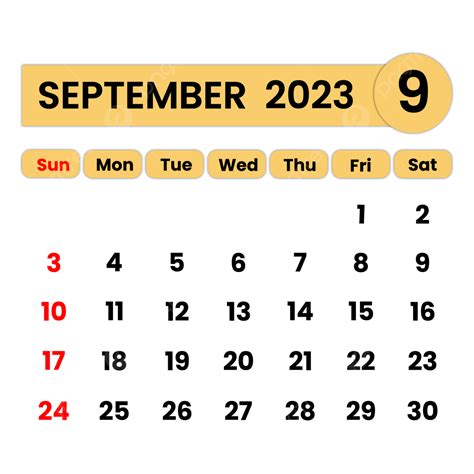 Gambar Kalender September 2023 Kalender 2023 Kalender September Png