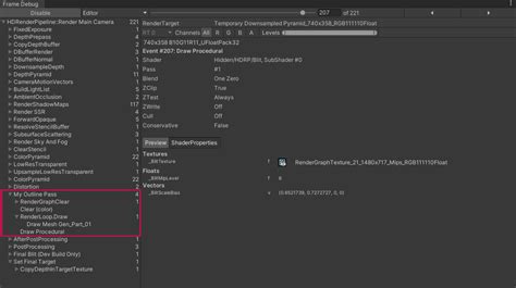 Viewing A Custom Pass In The Frame Debugger High Definition RP 14 0 10