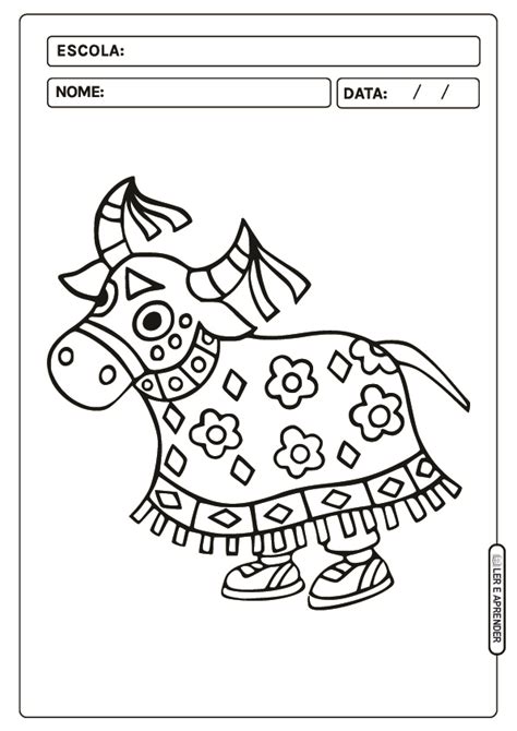 Folclore Para Colorir Ler E Aprender