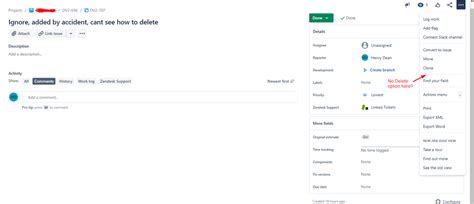 solved how to delete an issue from jira