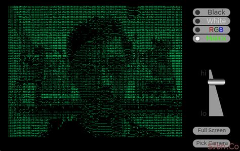convert your live video into ascii art in real time