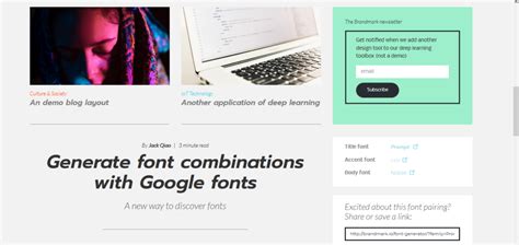 Font Generator Cómo combinar fuentes