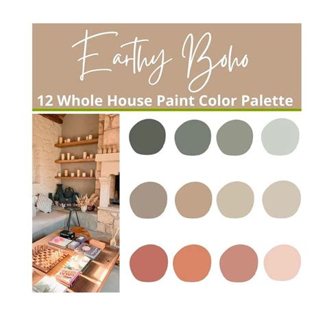 Earthy Boho Paint Colors Sherwin Williams Paint Colors Whole Etsy