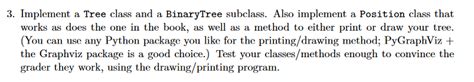 3 Implement A Tree Class And A BinaryTree Subclass Chegg
