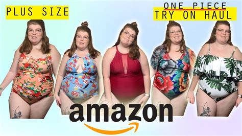 Plus Size Amazon Swimsuit One Piece Try On Haul Youtube
