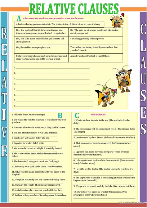 Relative Pronouns English Esl Worksheets Pdf Doc
