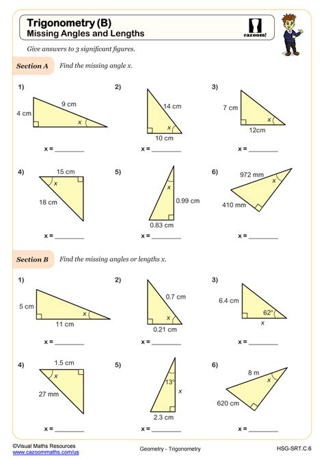 Trigonometic Ratios SOH CAH TOA Missing Side Lengths And Angle