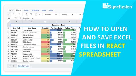 how to open and save excel files in react spreadsheet youtube