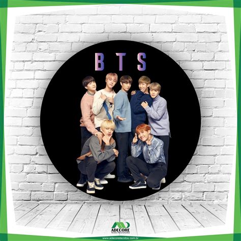 Painel De Festa Em Tecido Redondo Sublimado Bts Shopee Brasil The