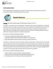 Resources Sample Size And Power NUR 520 Epid Biostat App In